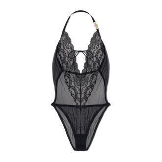 Versace Bodysuit mit bestickter Spitze - - Tops - Damen - Schwarzk - XL