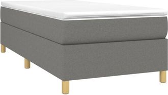 vidaXL Bettgestell ohne Matratze Dunkelgrau 100x200 cm Stoff Vidaxl
