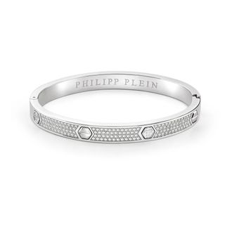 Philipp Plein unisex, Accessoires, Gris, Taille: ONE Size Crystal Cuff