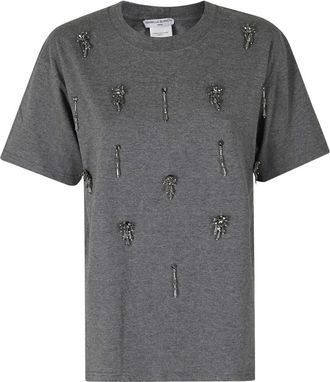 Isabelle Blanche Shirt mit Puff&auml;rmeln - - Tops - Damen - Grau - S