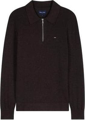 Eden Park Pull col classique en coton m&eacute;lang&eacute;