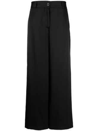 Jil Sander pantalon ample à taille-haute - Noir