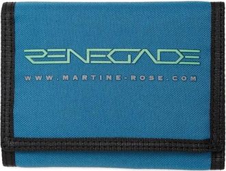 Martine Rose portefeuille à texte embossé - Bleu