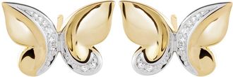 Edenly Ohrringe Spaziergang der Sinne - Schmetterlingskaskade - Gelbgold und Diamanten