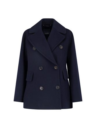 Max Mara Peacoat In Virgin Wool