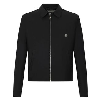 Philipp Plein Wool Blouson - - Jackets - Herren - Schwarzk - 2XL