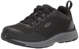 Keen Womens Sparta 2 Low Alloy Toe Industrial Work Sneakers, Steel Grey/Black, 8.5