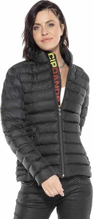 Cipo & Baxx Damen Mantel WM116 Marineblau - Modische Winterjacke mit warmem Futter, figurbetontem Schnitt und funktionalen Details f&uuml;r kalte Tage und stilvolle Ou