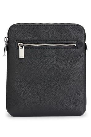 BOSS Hommes New Crosstown Envel. Sac enveloppe en cuir italien &agrave; logo en relief