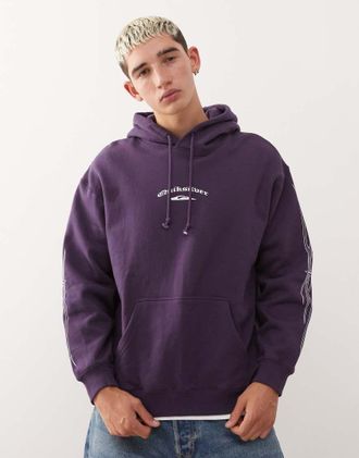 Quiksilver Stretch-Kapuzenpullover aus Samt in Lila