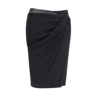 Versace Gedrape Jupe aus Jersey - - Skirts - Damen - Schwarzk - M