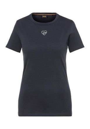 HUGO BOSS T-Shirt Elogo Premium Damenmode mit Graphic Detail vorn