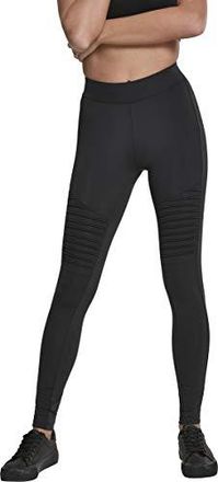 Urban Classics Leggings Femme avec Genoux Motards Femme Legging Noir XL 80% Polyamide, 20% &Eacute;lasthanne