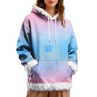 Generic Sweat &agrave; capuche &agrave; manches longues pour femme | Motif coeur Festival Wear Sweat &agrave; capuche pour femme Coupe r&eacute;guli&egrave;re, Lot de 2., 3XL