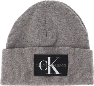 Calvin Klein Herren Strickm&uuml;tze, Grau (Mercury Grey), Einheitsgr&ouml;&szlig;e