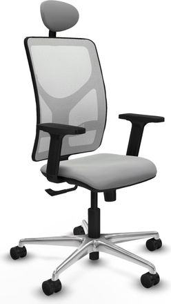 Piqueras y Crespo Gepolsterter B&uuml;rostuhl mit 2D-Armlehnen, h&ouml;henverstellbarer Lendenwirbelst&uuml;tze und festem Kopfteil, ausgestattet mit 3 Positionen und Schneidschaum, W