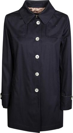 Herno Femme, Manteaux, Bleu, Taille: 42 FR Trench Medio