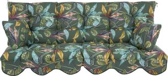 Patio Hollywoodschaukel Auflage 170x50 cm Bora Bankauflage für Sitzfläche Rückenlehne mit Schnüren Volant vorne