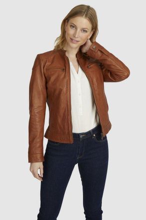 Bugatti Lederjacke BULady-112 (1-St) mit Stehkragen