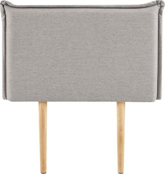 IDIMEX Kopfteil Nerina mit Holzbeinen 90 cm in grau - Gepolstertes Kopfteil, Bettkopfteil für Einzelbett, Elegante Rückwand mit Holzfüßen