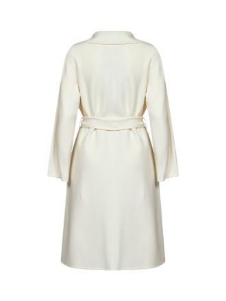 Max Mara Womens Long Wrap Coat Mstcles Beige Virgin Wool