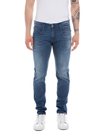 Replay Herren Jeans Anbass Slim-Fit mit Power Stretch, Medium Blue 009-3 (Blau), 28W / 34L