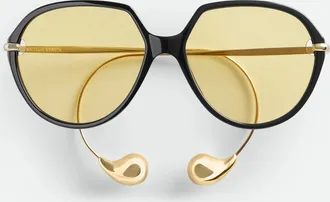 Bottega Veneta Lunettes De Soleil Carr&eacute;es Drop - Bottega Veneta