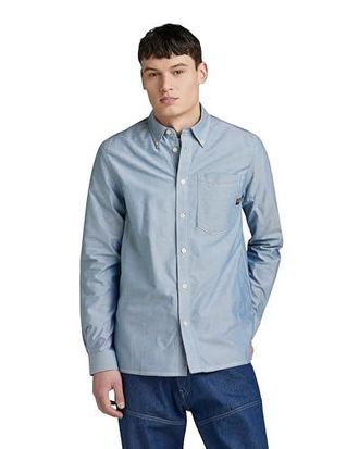 G-Star G-Star Homme Chemise One Pocket Regular, Multicolore (nitro/white oxford D24292-7665-D139), XXL