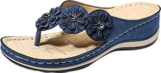Generic 2026 Chaussures Flops Boucle Sandales Femme Sangle Pour Femmes Summer Fashion Flip, bleu, 38.5 EU
