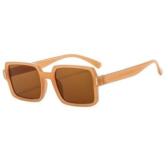 Generic Square Sunglasses For Men And Women Vacation Commuter Sports(Orange)
