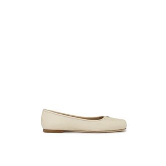 Kazar Cremefarbene Ballerinas mit quadratischer Linie - - Shoes - Damen - Beige - 40 EU