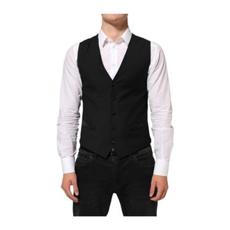 Dolce & Gabbana Woll-Anzugweste f&uuml;r formelle Anl&auml;sse - - Suits - Herren - Schwarzk - M