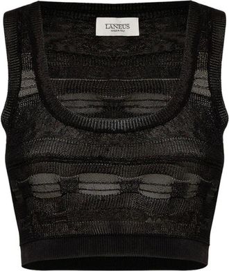 Laneus Femme, Tops, Noir, Taille: 40 FR Top