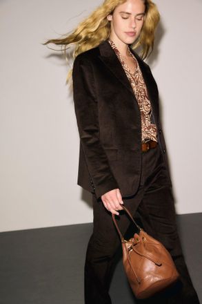Gerard Darel Veste en velours serg&eacute; - JEM - Cinnamon