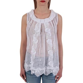 Pinko Pinko, Femme, Tops, Blanc, Taille: 36 FR Vedrai Short Top