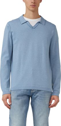 s.Oliver Fein gestreifter Pullover mit Polokragen und abgesetzten B&uuml;ndchen