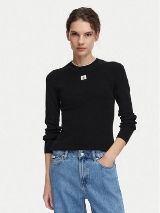 Calvin Klein Jeans Pullover LV047G309G Schwarz Regular Fit