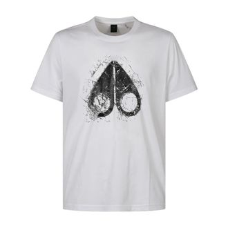 Moose Knuckles Icebreak Logo T-Shirt - - Tops - Herren - Wei&szlig; - M