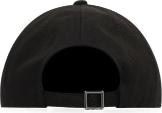Wooyoungmi W263CA52 Embroidered Logo Cotton Baseball Cap - Black