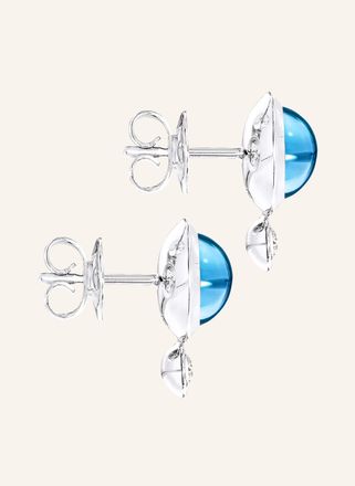 Tamara Comolli Tamara Comolli Ohrstecker Ohrstecker Bouton Swiss Topaz / Classic Aus 18 Karat Wei&szlig;gold Swiss Topas silber