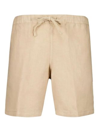 120% Lino bermuda en lin &agrave; taille &eacute;lastique - Tons neutres