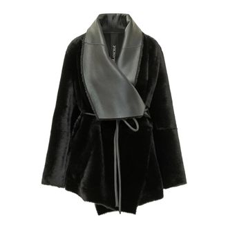BLANCHA Femme, Vestes, Noir, Taille: 38 FR Veste M&eacute;rinos Droite