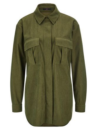 Emilia Lay Cord-Bluse Emilia Lay gr&uuml;n