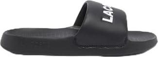 Lacoste Sandales Serve Slide 1.0 pour homme, Noir/blanc, 47 EU