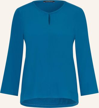 Luisa Cerano Luisa Cerano Blusenshirt Im Materialmix Mit 3/4-Arm blau