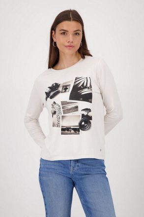 Monari Langarmshirt Shirt Collage Mit Rundhalsausschnitt