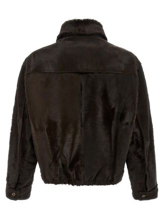 Giorgio Brato Pony Hair Calf Leather Jacket - Brown