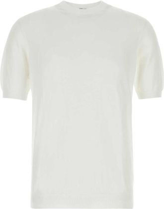 Fedeli Homme, Pulls, Blanc, Taille: M Giza Cotton Sweater