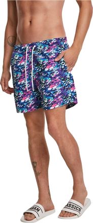 Urban Classics Multicolor Swim Shorts Blue/pink XL
