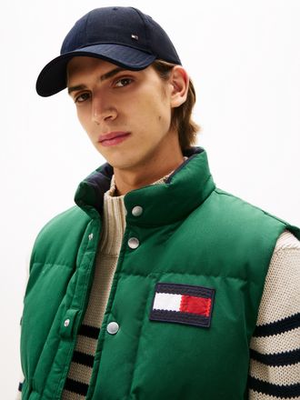 Tommy Hilfiger Baseball Cap TOMMY HILFIGER COTTON PANEL CAP, Herren, blau (space blau), Web, Baumwolle, unifarben, Caps, Gr&ouml;&szlig;enverstellbar Harringbone Premium Qualit